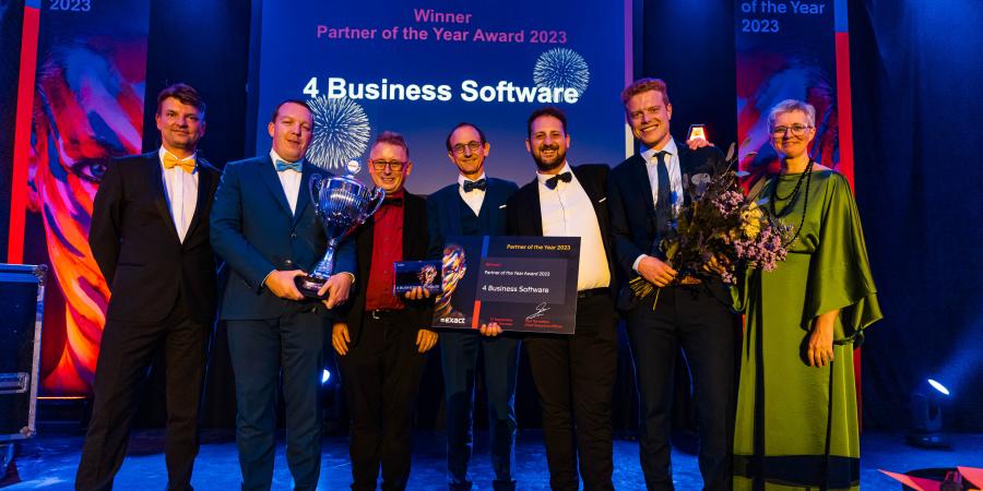 4 Business Software grote winnaar tijdens de eerste editie van de Exact Partner of the Year ...